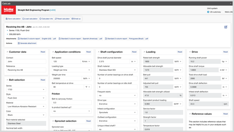 CalcLab actualiza su diseño y su funcionalidad | Intralox